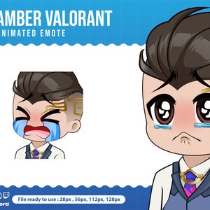 Chamber Valorant Cry Animated Emote for Twitch Twitch Animated Emotes ...