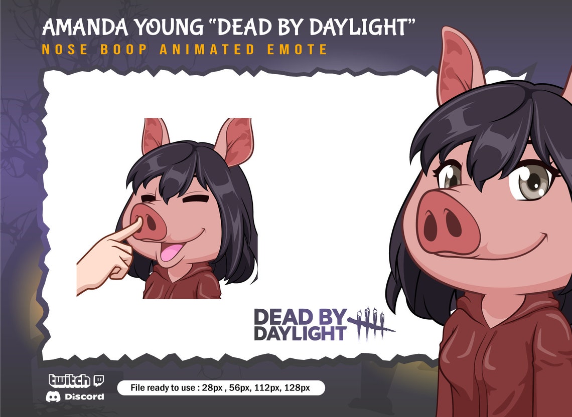 Amanda Young Dead by Daylight Nose Boop Emotes / DBD Twitch - Etsy