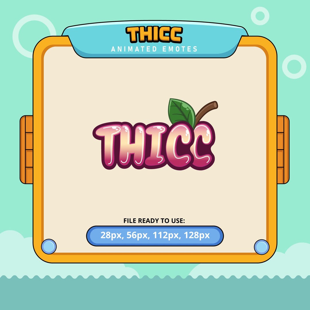 Thicc Animated Emote | Twitch, Discord Emoji (digital Download) - Etsy