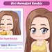 Eat Snack Girl Animated Emotes / Twitch Emotes Girl Light Brown Hair - Etsy