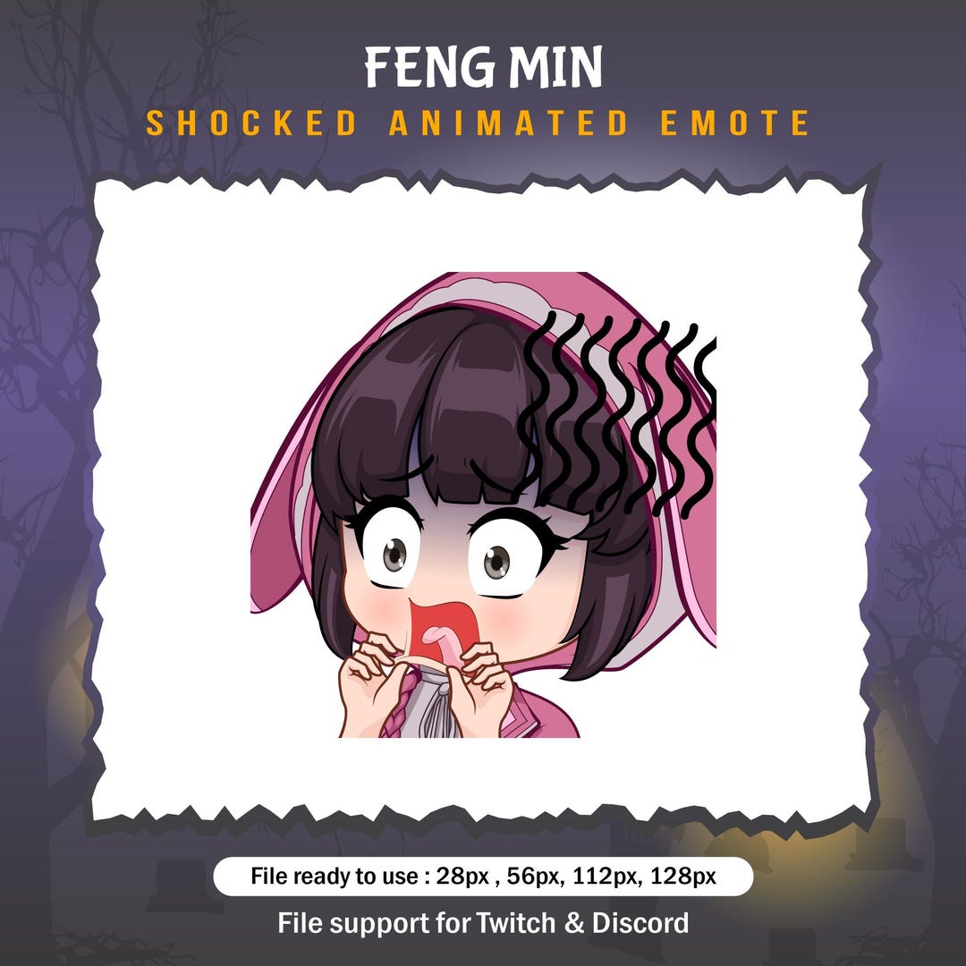 Feng Min Dead by Daylight Shocked Emotes / DBD Twitch Emote - Etsy