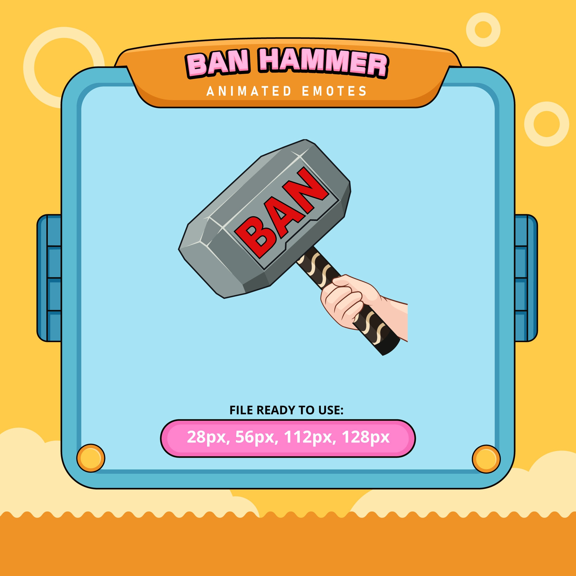 Ban Hammer Animated Emotes | Twitch Emotes | Kick Emotes | Emoji ...
