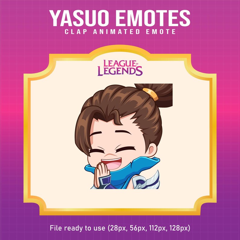Yasuo League of Legends Clap Emote for Twitch | League of Legends ...
