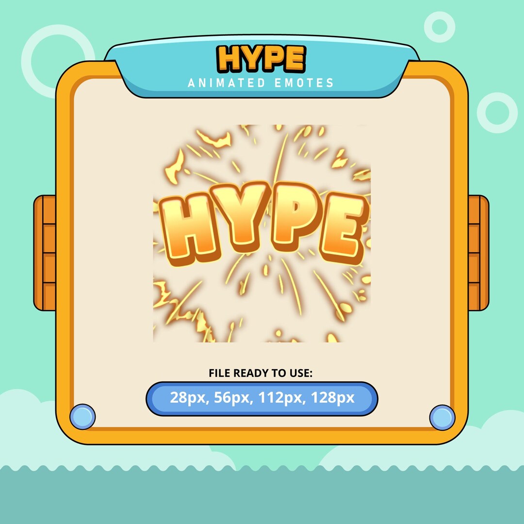 Hype Animated Emotes | Twitch Emotes | Kick Emotes | Emoji Discord - Etsy