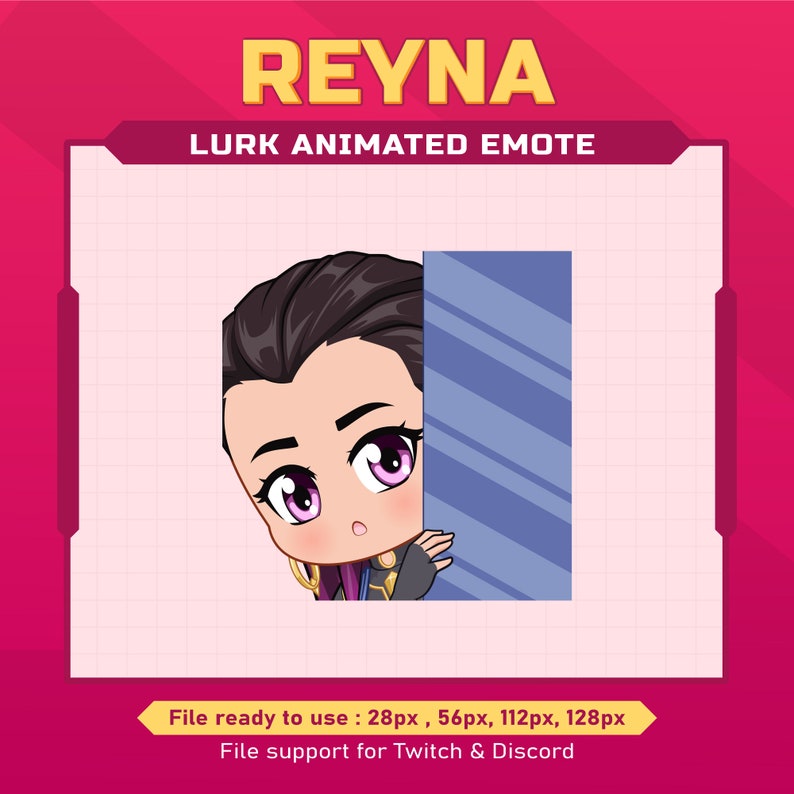 Reyna Valorant Lurk Animated Emote for Twitch | Twitch Animated Emotes ...