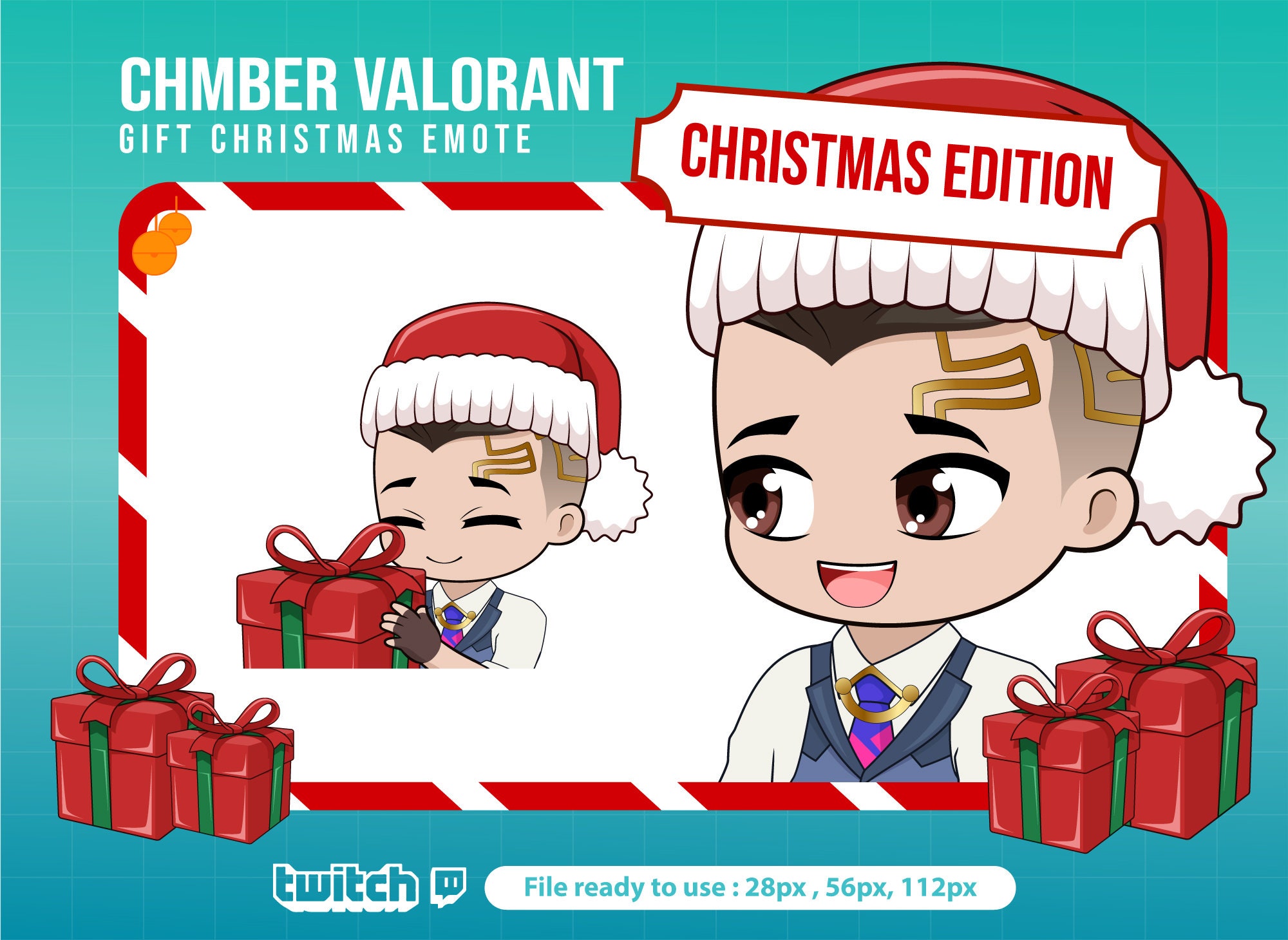 Chamber Valorant Christmas Gift Emote Valorant Twitch Animated Emote ...