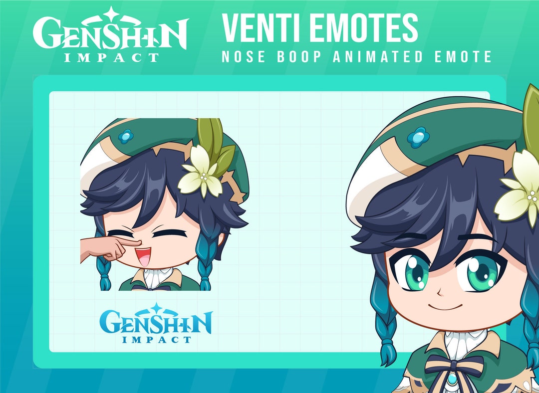 Venti Genshin Impact Nose Boop Emote / Genshin Impact Twitch Animate - Etsy
