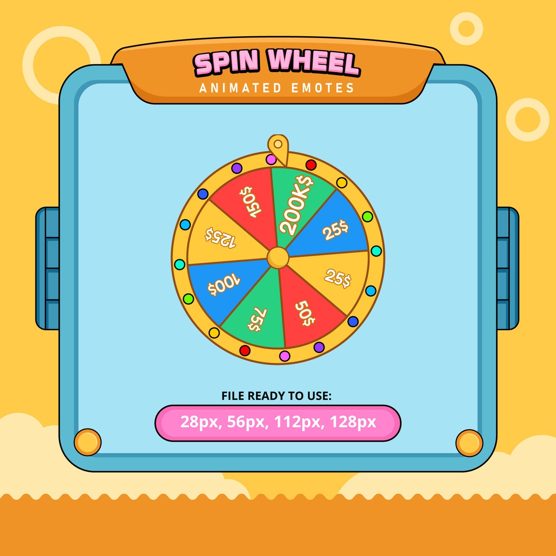 Spin Wheel Animated Emotes | Twitch Emotes | Kick Emotes | Emoji ...