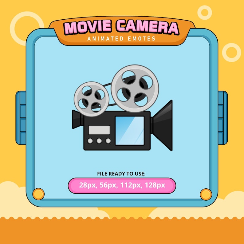 Movie Camera Animated Emote | Twitch, Discord (digital Download) - Etsy