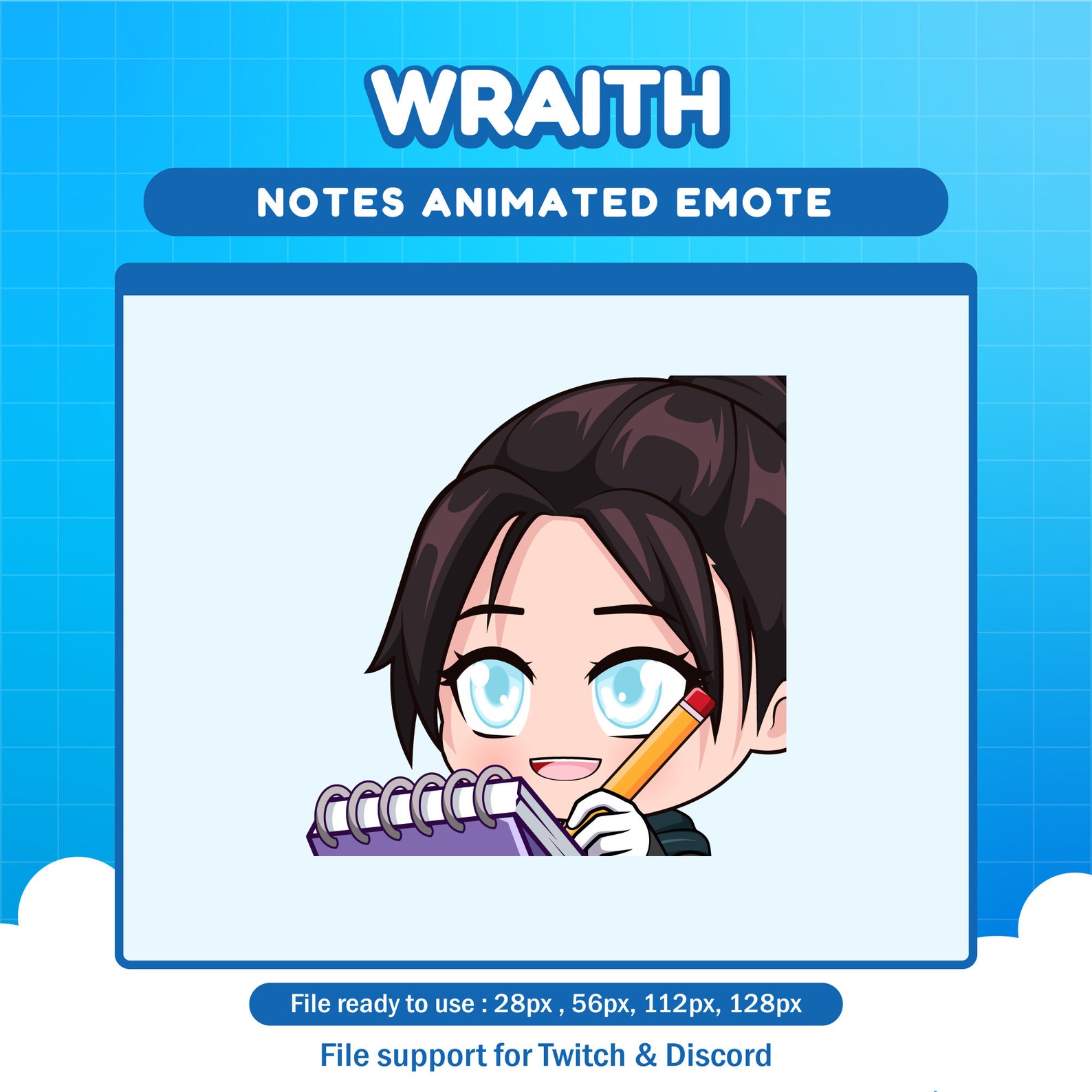Wraith Apex Legends Notes Emote for Twitch | Apex Animated Emotes - Etsy