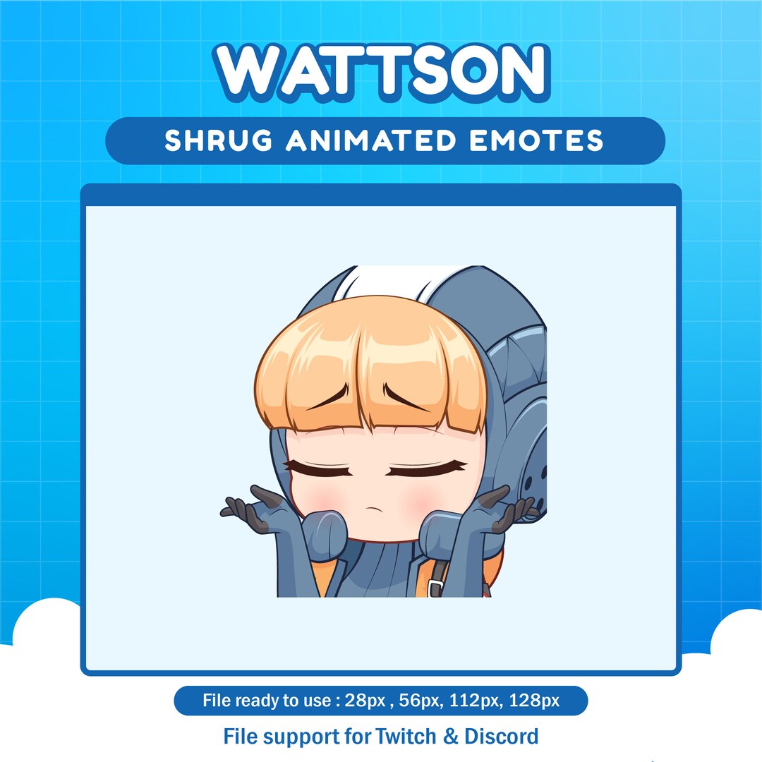 Wattson Apex Legends Shrug Emote for Twitch | Apex Animated Emotes - Etsy