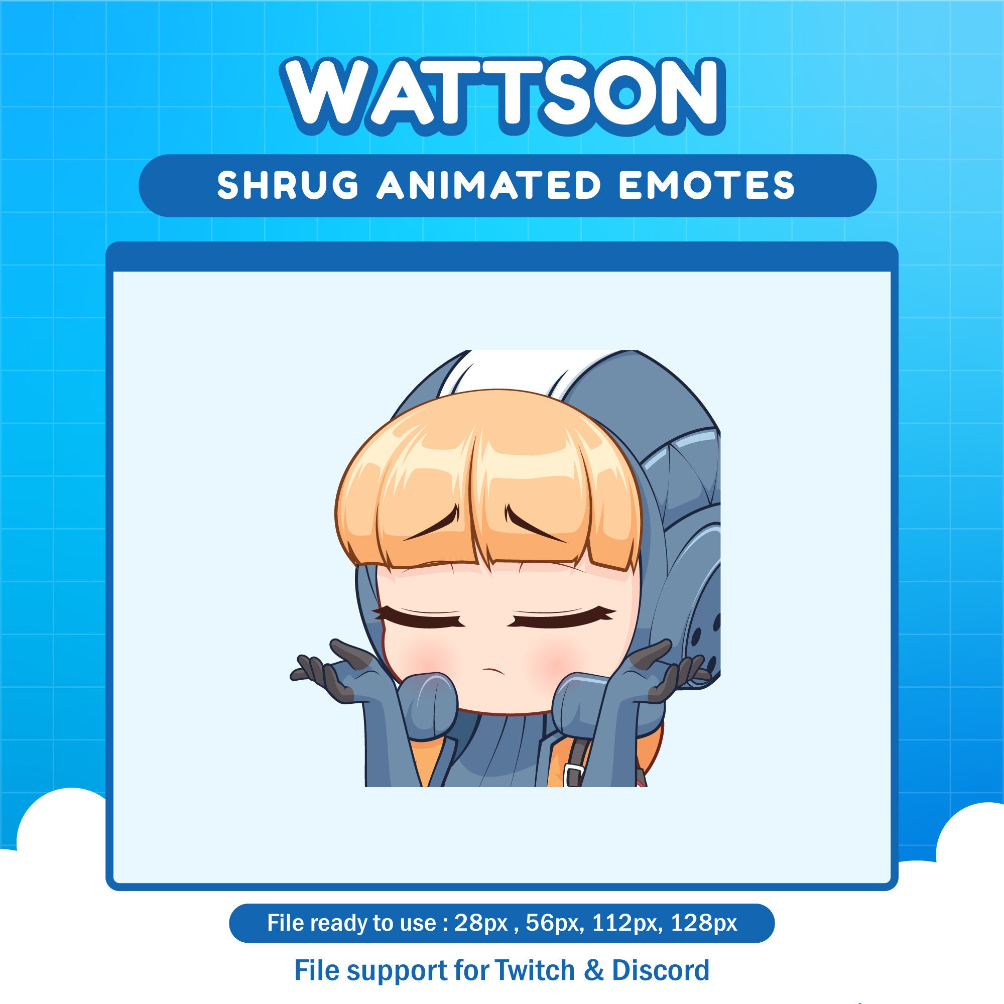 Wattson Apex Legends Shrug Emote for Twitch | Apex Animated Emotes - Etsy