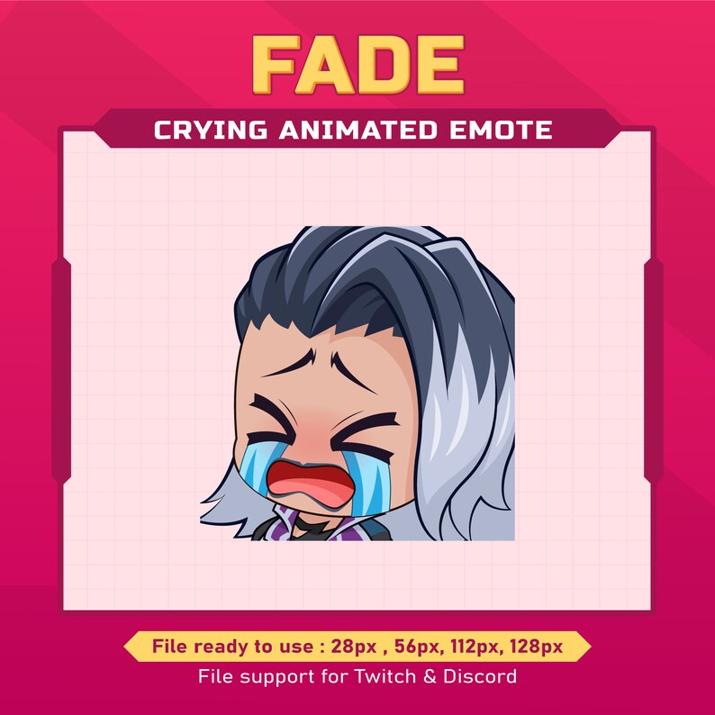 Fade Valorant Cry Animated Emote for Twitch | Twitch Animated Emotes - Etsy