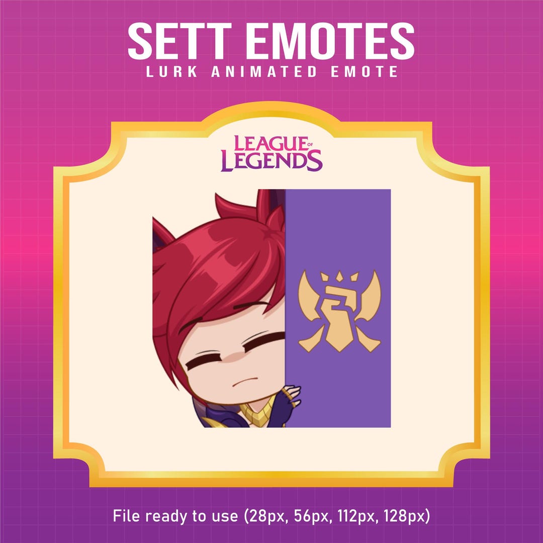 Sett Lurk Animated Emote for Twitch | League of Legends (digital ...
