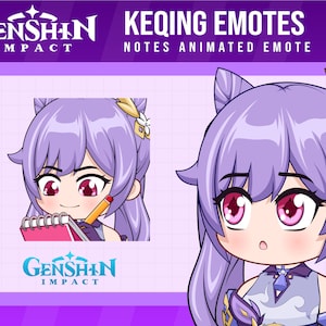 Keqing Genshin Impact Notes Emote / Genshin Impact Twitch Animated ...
