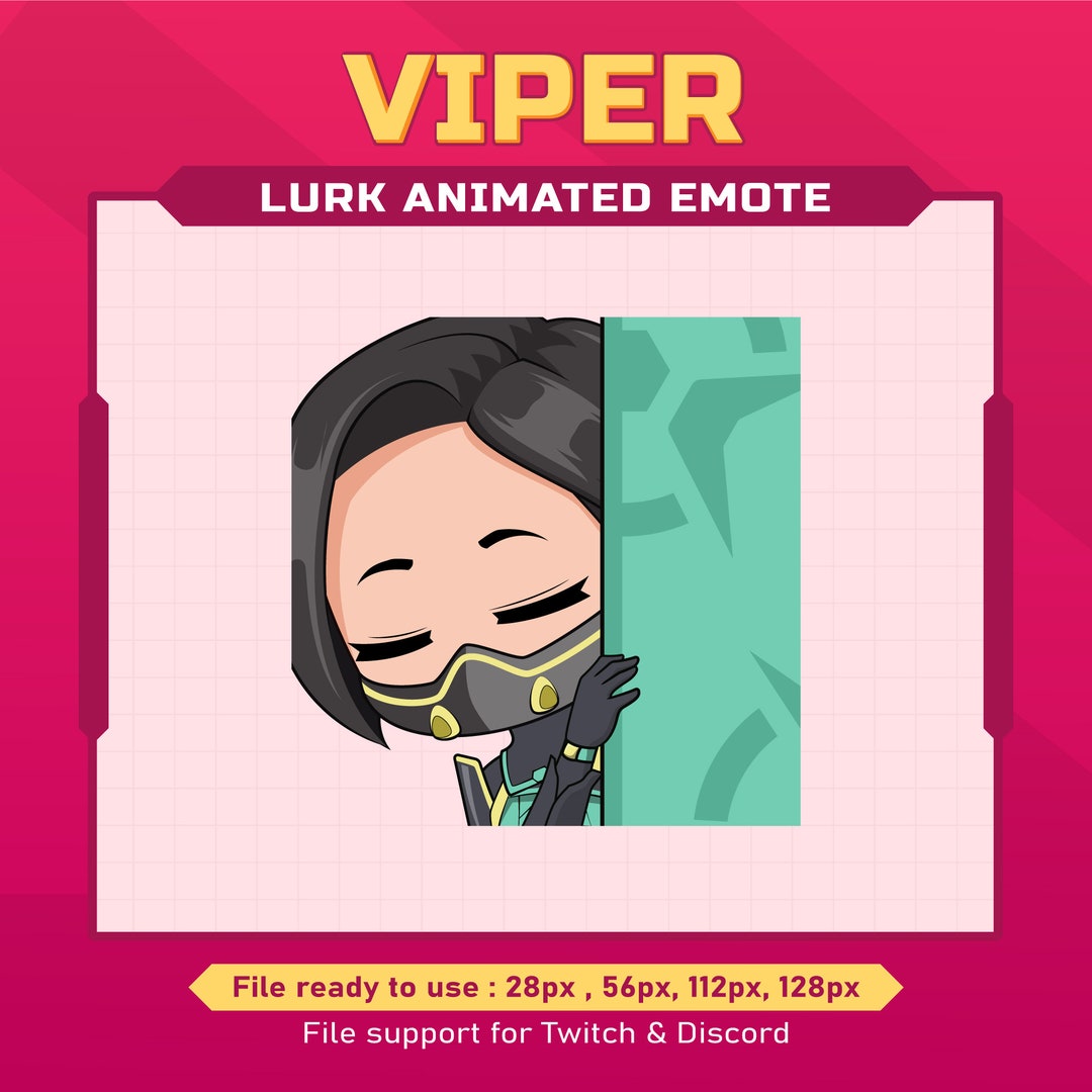 Viper Valorant Lurk Animated Emote for Twitch | Twitch Animated Emote ...