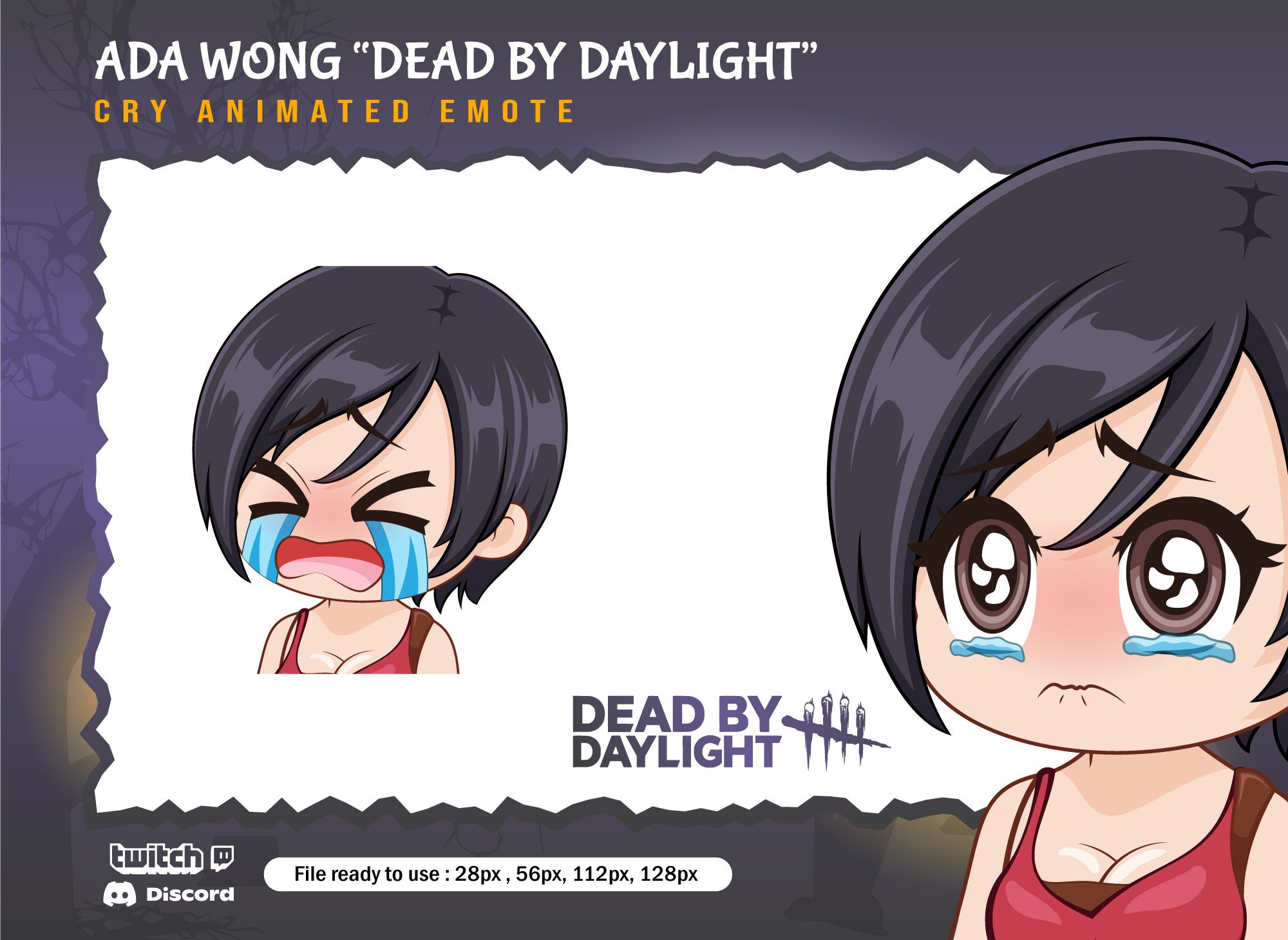 Ada Wong Dead by Daylight Cry Emote / DBD Twitch Emote - Etsy
