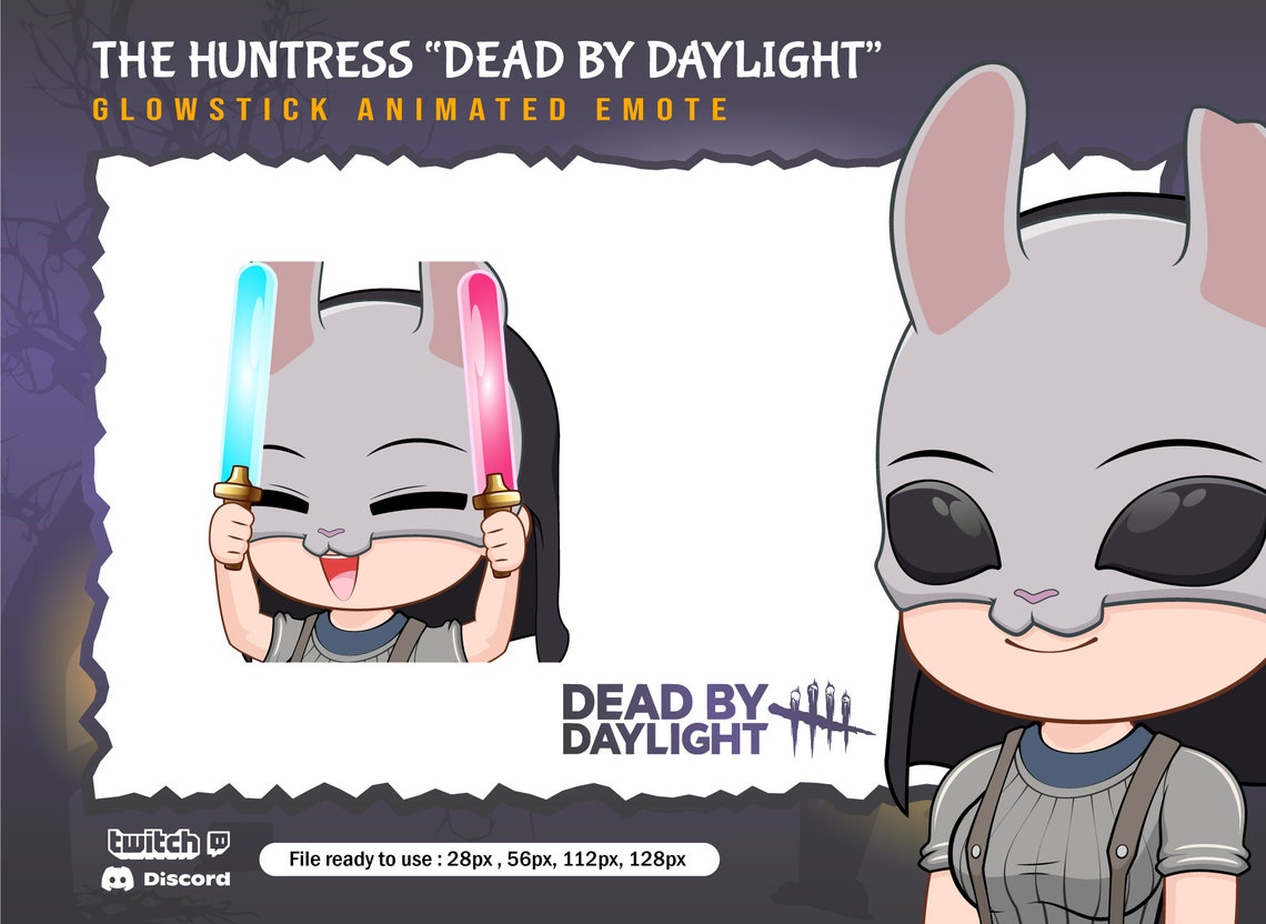 The Huntress Dead by Daylight Glowstick Emotes / DBD Twitch Emote - Etsy