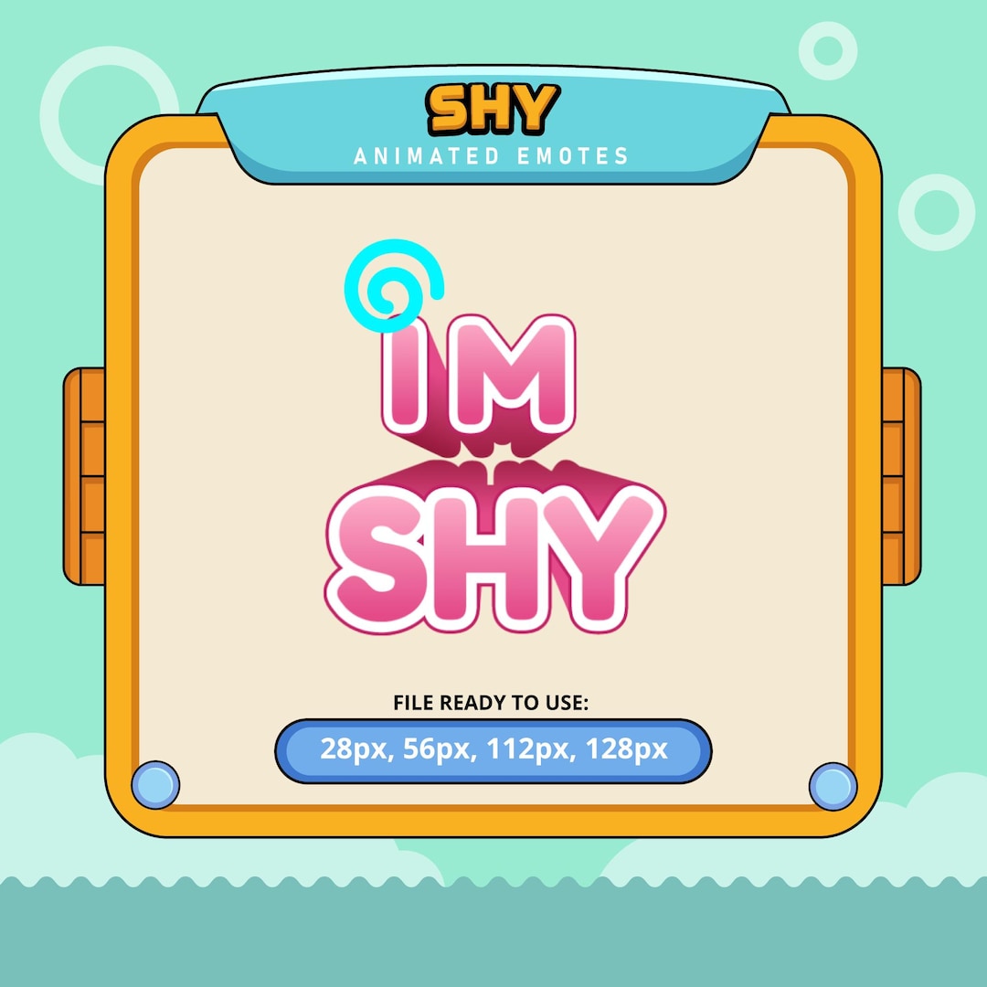 Shy Animated Emotes | Twitch Emotes | Kick Emotes | Emoji Discord - Etsy