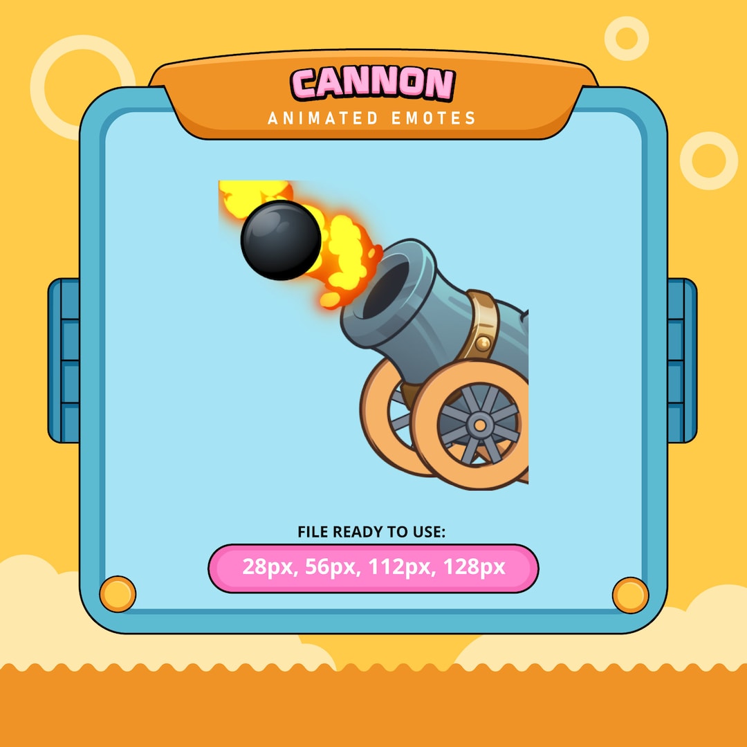 Cannon Animated Emotes | Twitch Emotes | Kick Emotes | Emoji Discord - Etsy