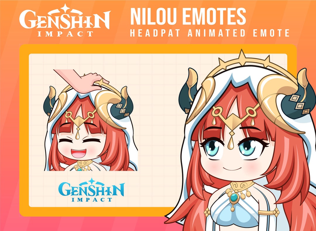 Nilou Genshin Impact Headpat Animated Twitch Emote (digital Download ...
