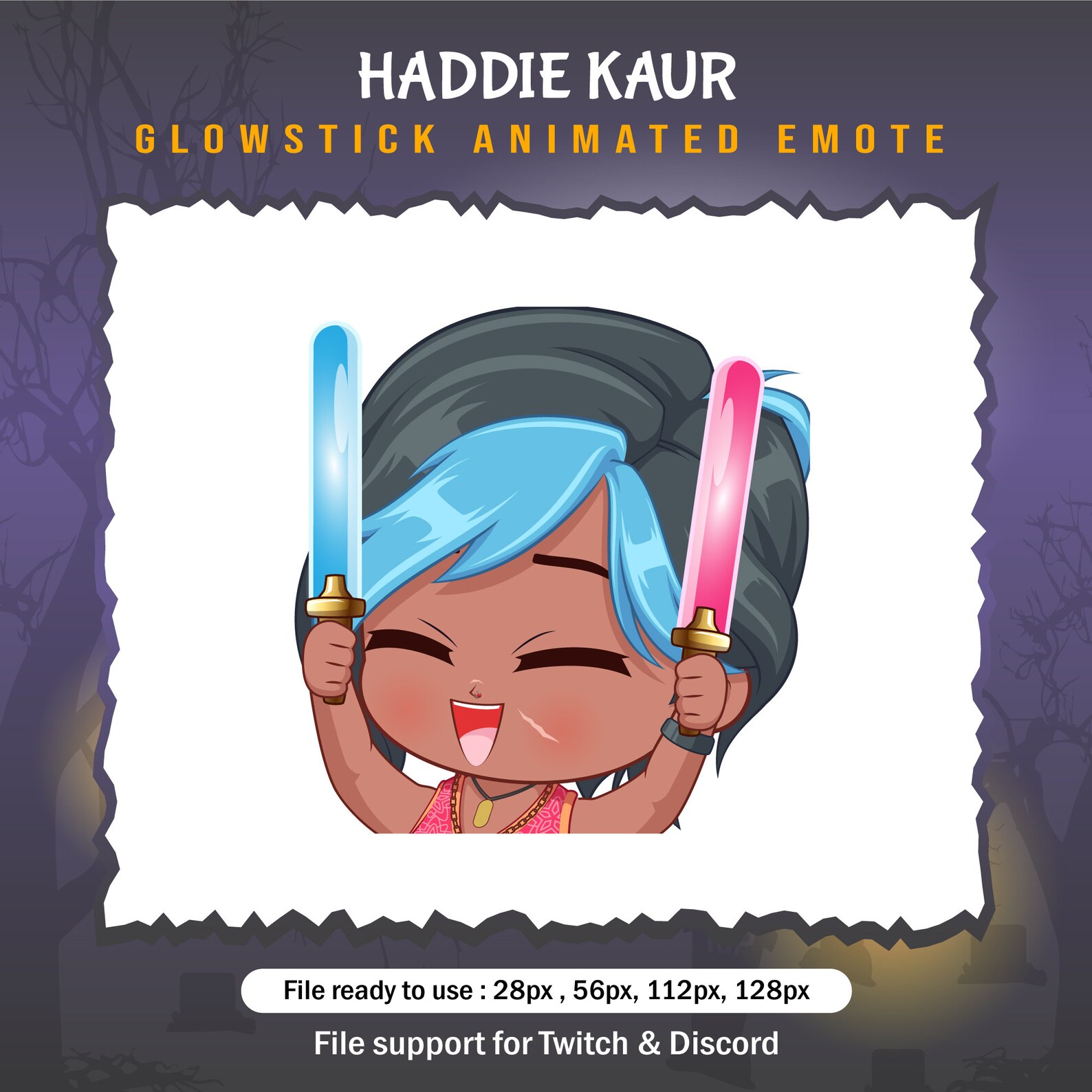 Haddie Kaur Dead by Daylight Glowstick Emote / DBD Twitch Emote - Etsy