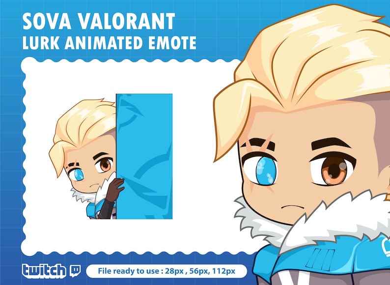 Sova Valorant Lurk Animated Emote for Twitch Twitch Animated Emote - Etsy