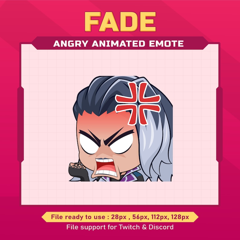 Fade Valorant Angry Animated Emote for Twitch | Twitch Animated Emotes ...