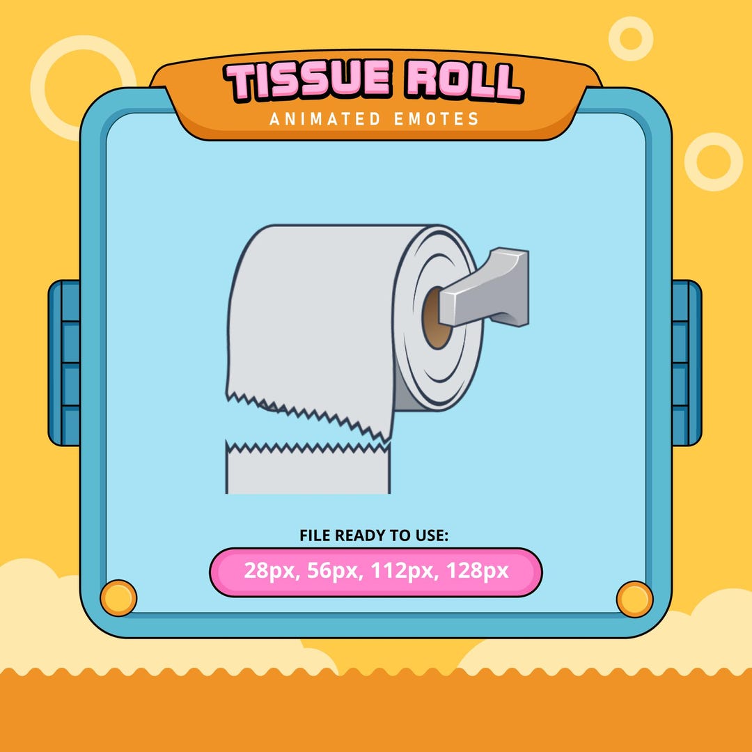 Tissue Roll Animated Emote | Twitch, Discord Emoji (digital Download ...