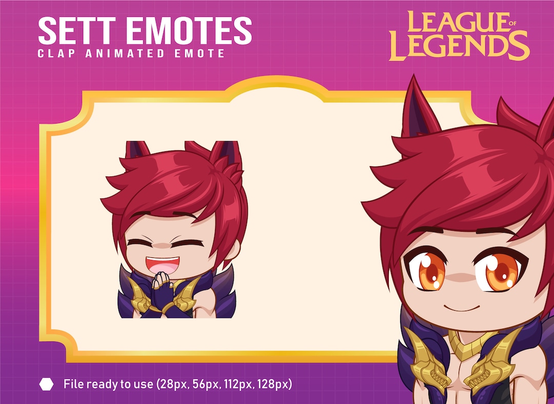 Sett League of Legends Clap Emote for Twitch League of Legends Animated ...