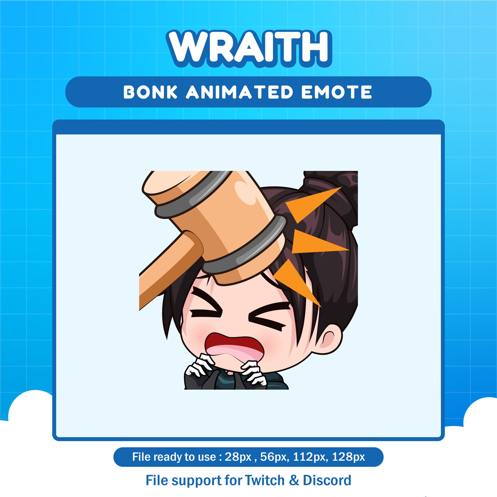 Wraith Apex Legends Bonk Animated Emote for Twitch | Twitch Animated ...