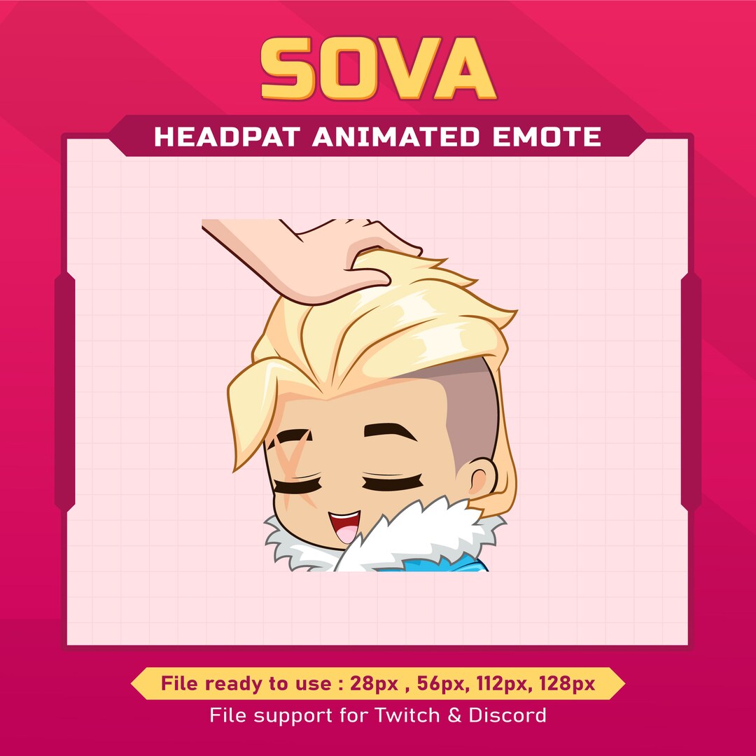 Sova Headpat Animated Emote for Twitch | Chibi Style (digital Download ...