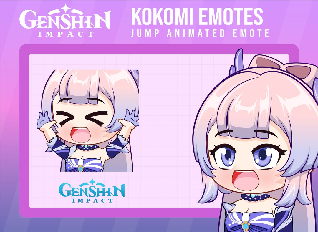 Sangonomiya Kokomi Genshin Impact Jump Emote / Genshin Impact Twitch ...