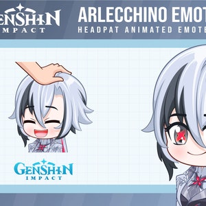 Arlecchino Genshin Impact Headpat Emote / Genshin Impact Twitch ...