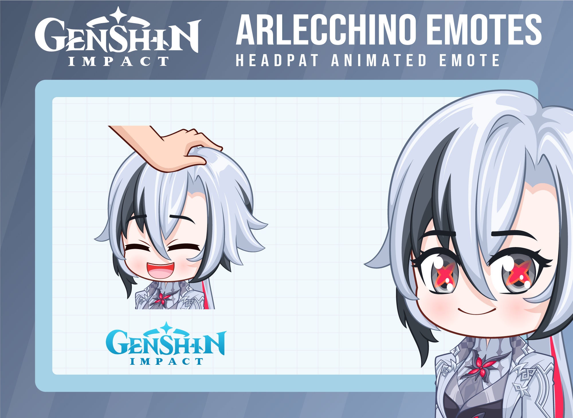 Arlecchino Genshin Impact Headpat Emote / Genshin Impact Twitch ...