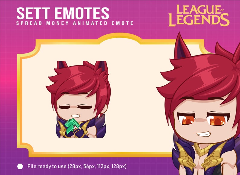 Sett League of Legends Spread Money Emote for Twitch League of Legends ...