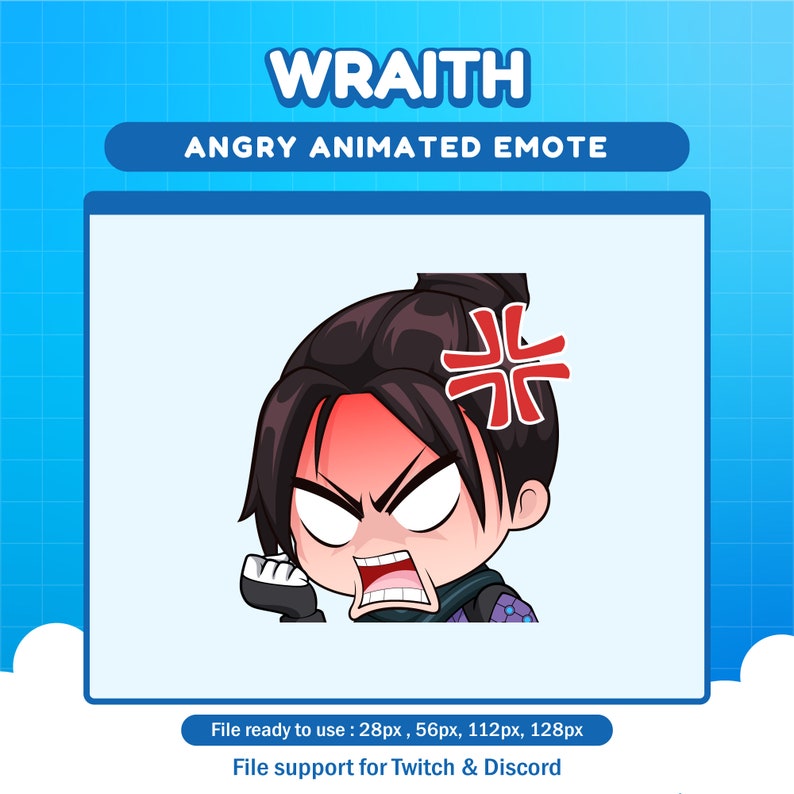 Wraith Apex Legends Angry Emote for Twitch | Apex Animated Emotes - Etsy