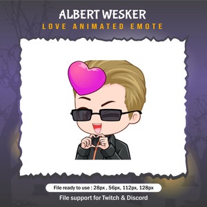 Albert Wesker Dead by Daylight Love Heart Emotes / DBD Twitch Emote - Etsy