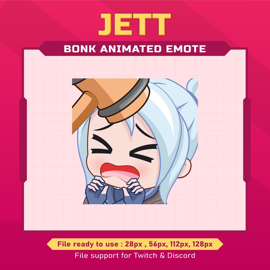 Jett Valorant Bonk Animated Emote for Twitch | Twitch Animated Emotes ...
