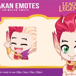 Rakan League of Legends Wave Emote for Twitch | League of Legends ...