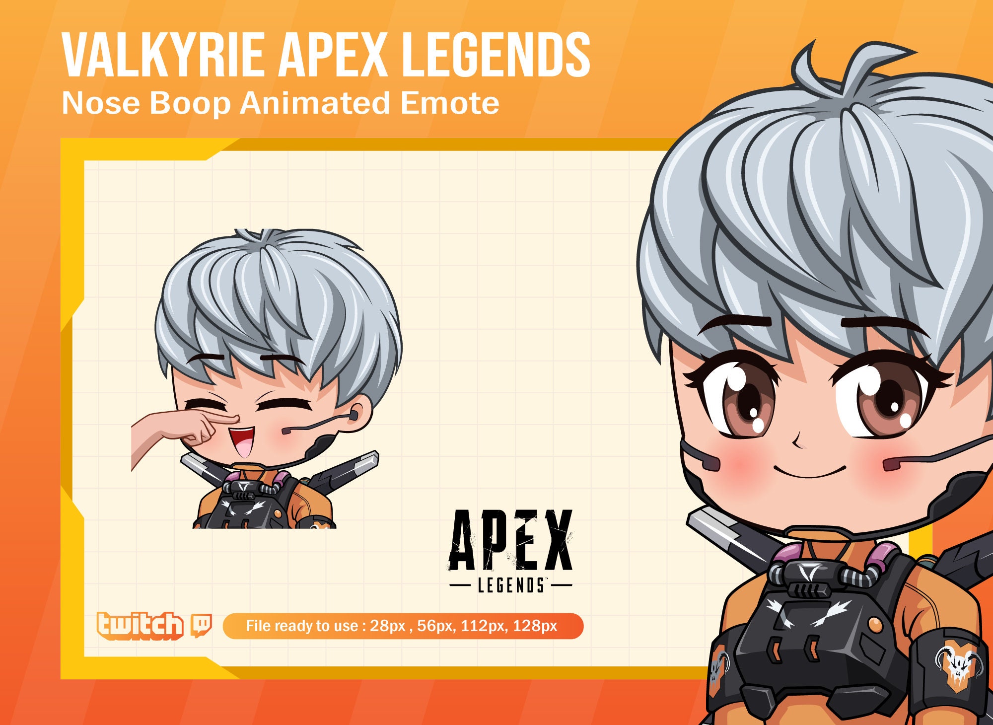 Valkyrie Apex Legends Nose Boop Emote for Twitch Apex - Etsy