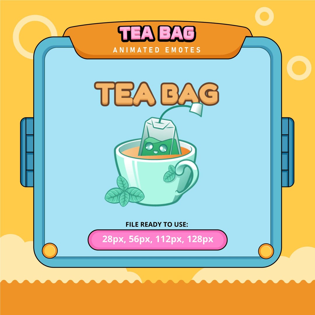 Tea Bag Animated Emote | Twitch, Discord (digital Download) - Etsy