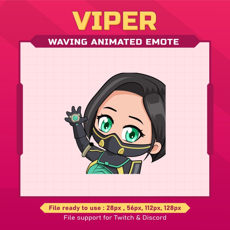 Viper Valorant Wave Animated Emote for Twitch | Twitch Animated Emotes ...