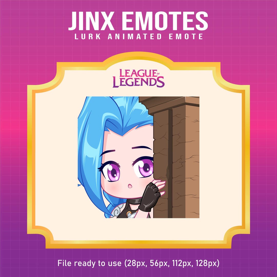 Jinx Lurk Animated Emote for Twitch | League of Legends (digital ...