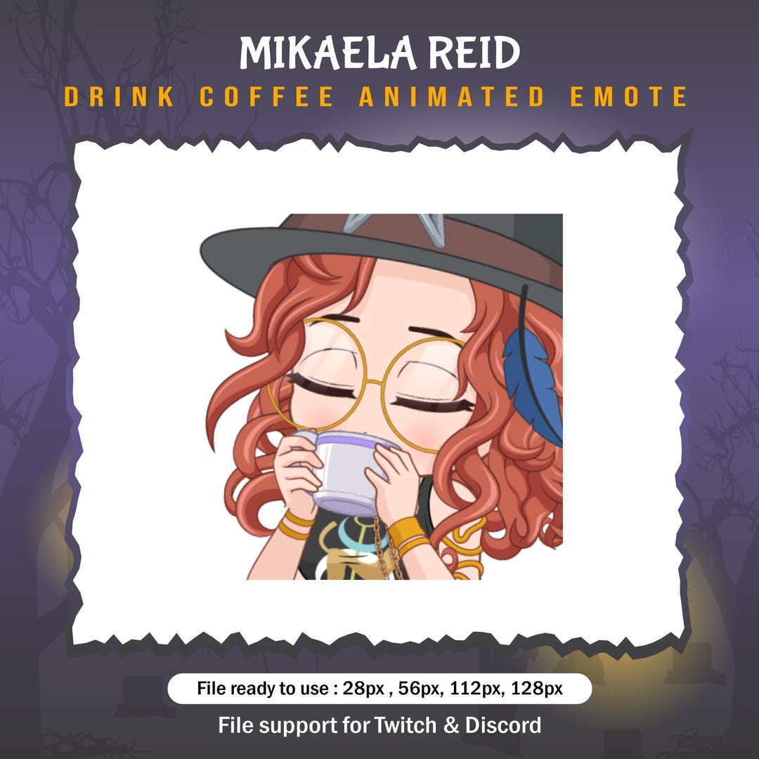 Mikaela Reid Dead by Daylight Drink Coffee Emotes / DBD Twitch Emote - Etsy