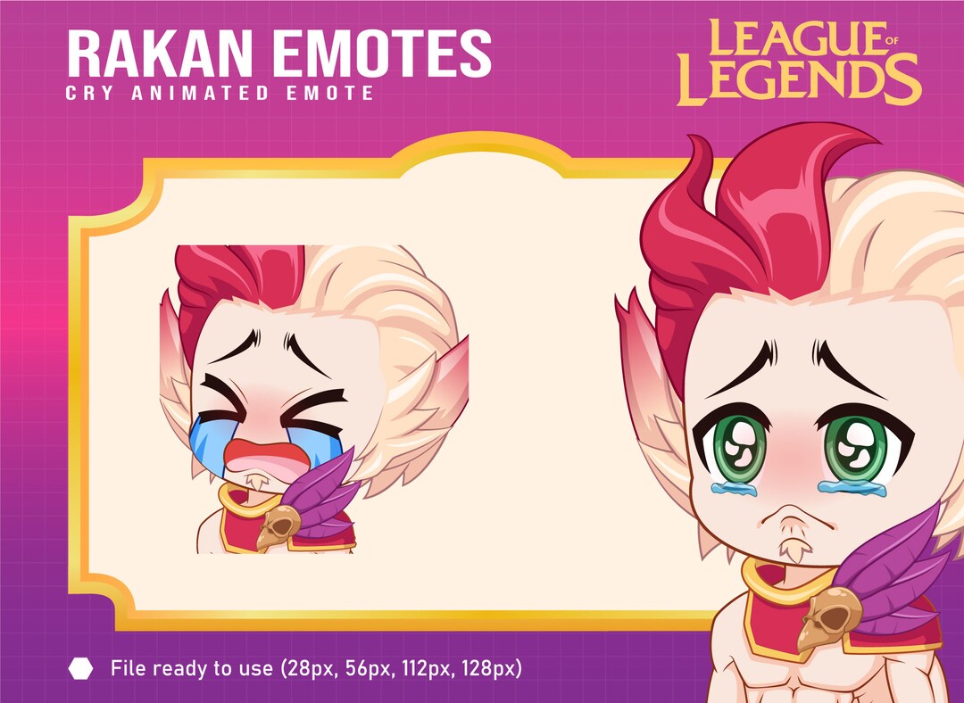 Rakan League of Legends Cry Emote for Twitch | League of Legends ...