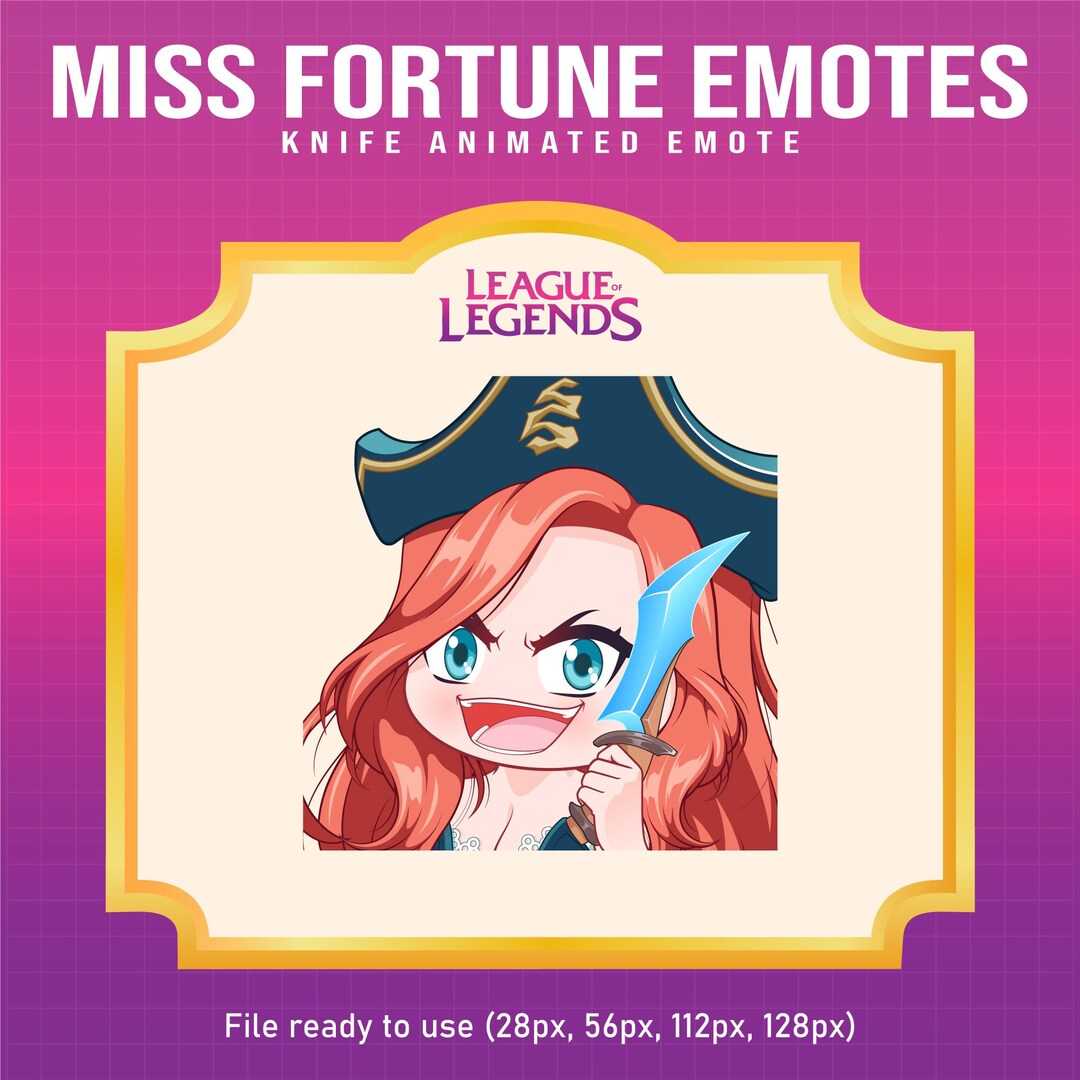 Miss Fortune League of Legends Knife Emote for Twitch | League of ...