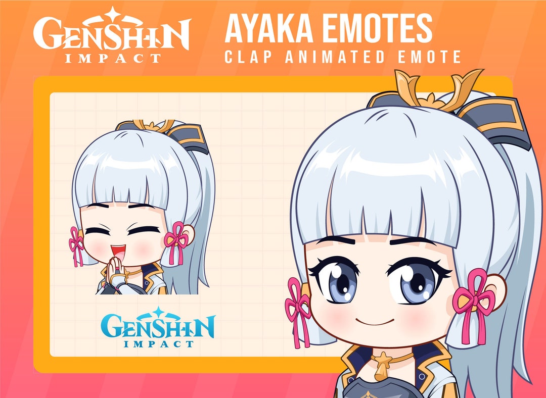 Ayaka Clap Emote for Twitch Genshin Impact Twitch Animated Emotes - Etsy