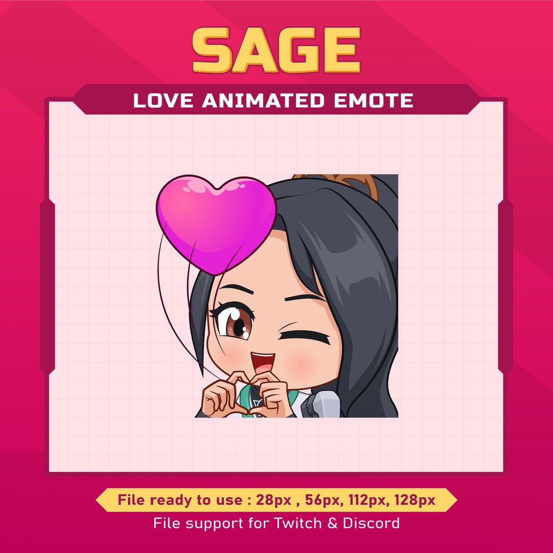 Sage Valorant Love Animated Emote for Twitch (digital Download) - Etsy