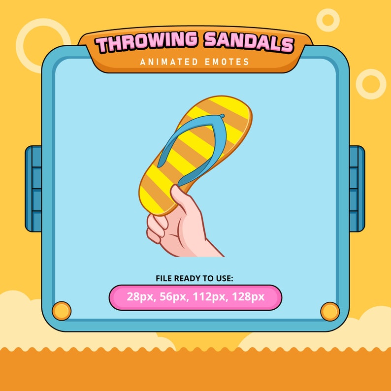 Throwing Sandals Animated Emotes | Twitch Emotes | Kick Emotes | Emoji ...